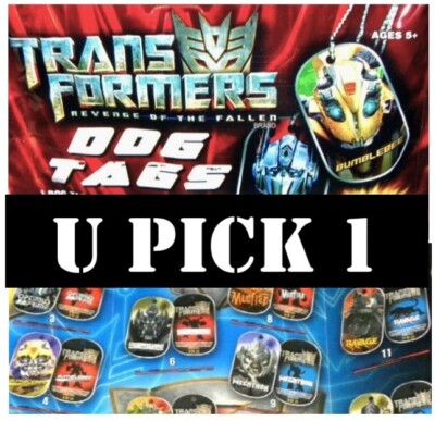 Topps 2009 TRANSFORMERS Movie Dog Tag ~ U PICK 1 ~ Collectible Dogtag ...