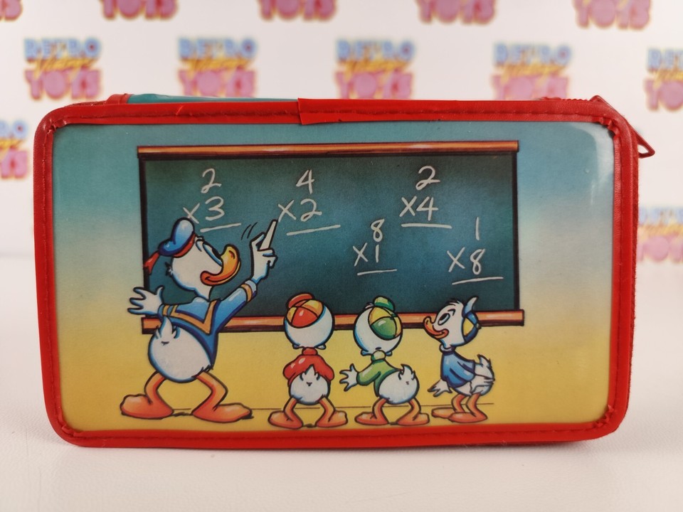 New Pen Pencil Case Disney Double Zip Donald Duck Paperino 1984 | eBay
