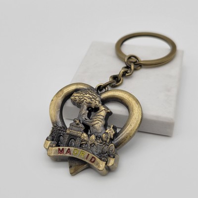 Madrid Spain Keyring Keychain Vintage Travel Souvenir Travel ...
