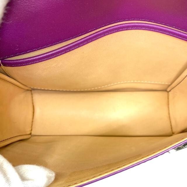 DELVAUX Madame Mini Purple Leather Shoulder Bag w/Mirror DELVAUX Madame Mini Purple Leather Shoulder Bag w/Mirror