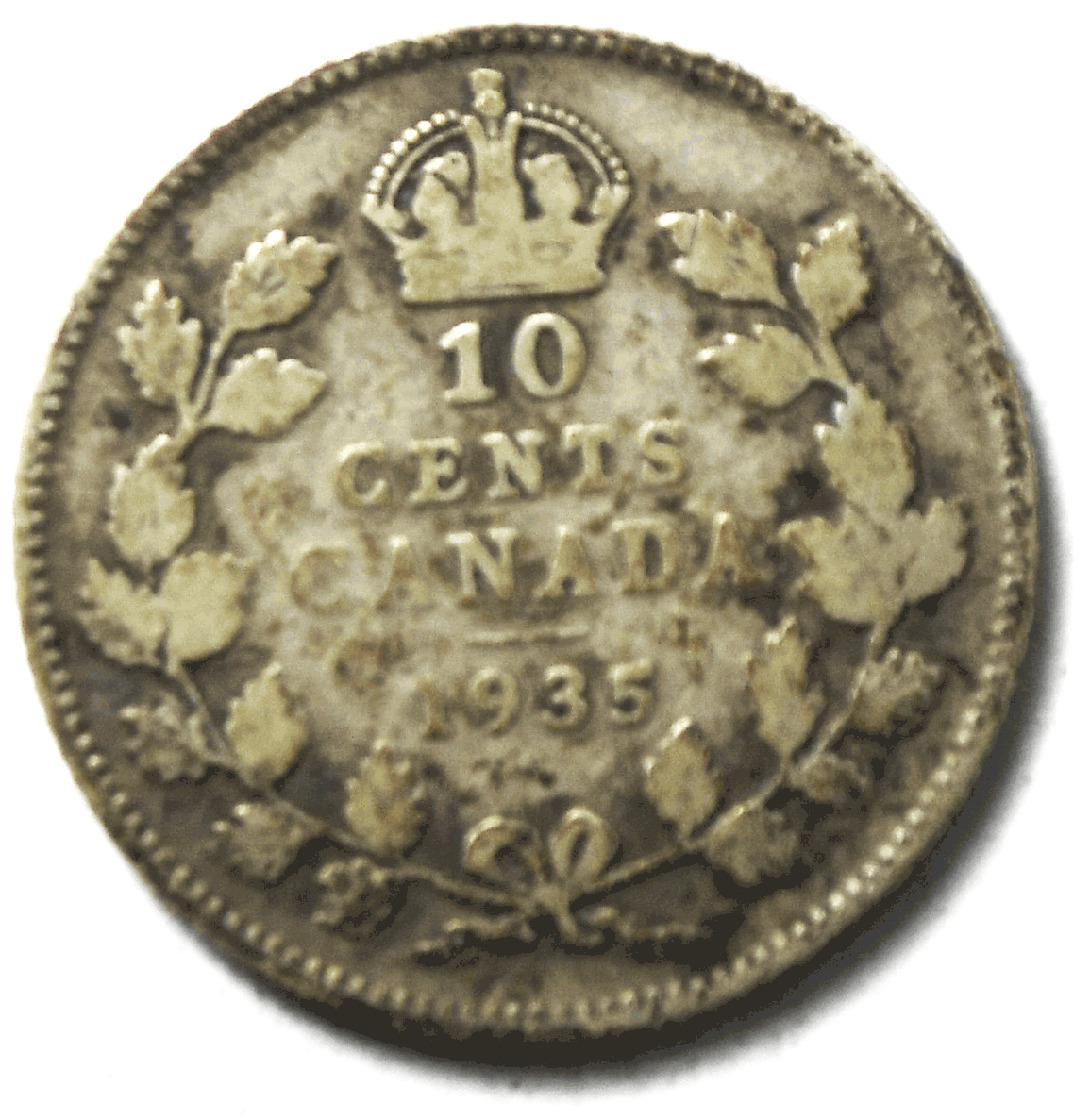 1935 Canada 10c Ten Cents Silver Coin Dime KM# 23a | eBay