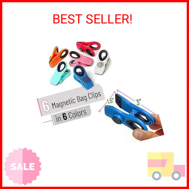 Mr. Pen- Chip Clips, Magnetic Clips, 6 Pack, Bag Clips, Bag Clips for ...