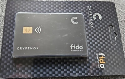 Cryptnox FIDO Card - Fido2 Certified - Security Key for Iphone - NFC ...