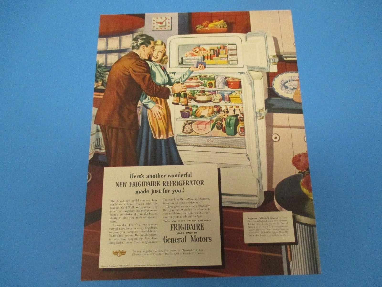 1948 Frigidaire By General Motors Refrigerator & Home Freezer Print Ad ...