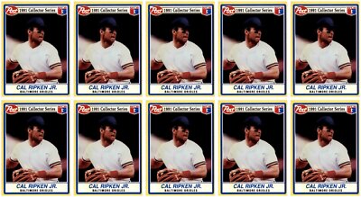 (10) 1991 Post Cereal Baseball #19 Cal Ripken Jr. Orioles Baseball Card ...