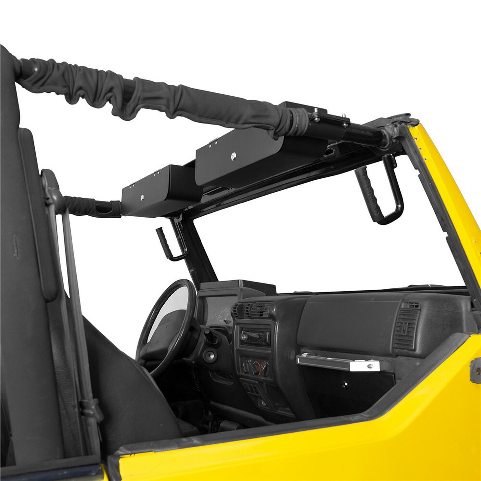 Pair Front Overhead Lockable Storage Console Box fit 97-06 Jeep ...