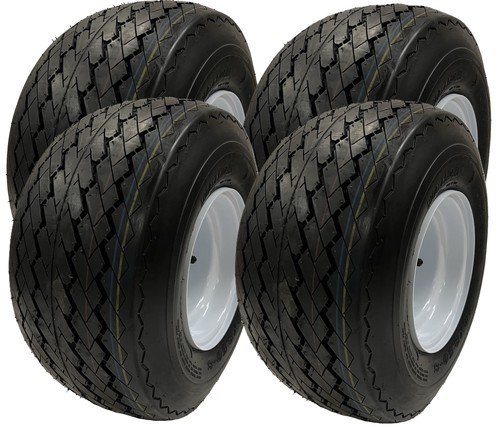 4-Pk 8" 18X8.50-8 White Golf Cart Wheels Tires Fit Club Car, Cushman ...
