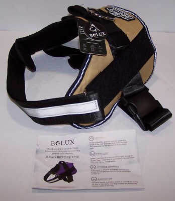 Bolux No Pull Reflective Dog Harness w/Handle TAN/BLACK Size XL | eBay
