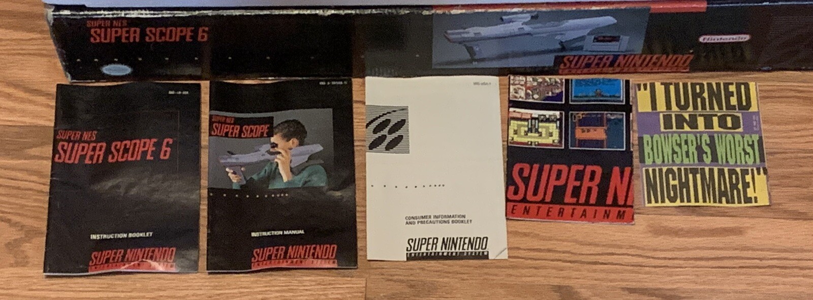 Super Nintendo SNES Super Scope 6 Light Gun Complete in Box w/ Game ...