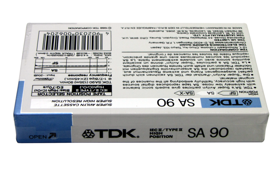 TDK SA 90 CHROME TYPE II BLANK AUDIO CASSETTE TAPE (1988) BRAND NEW AND ...