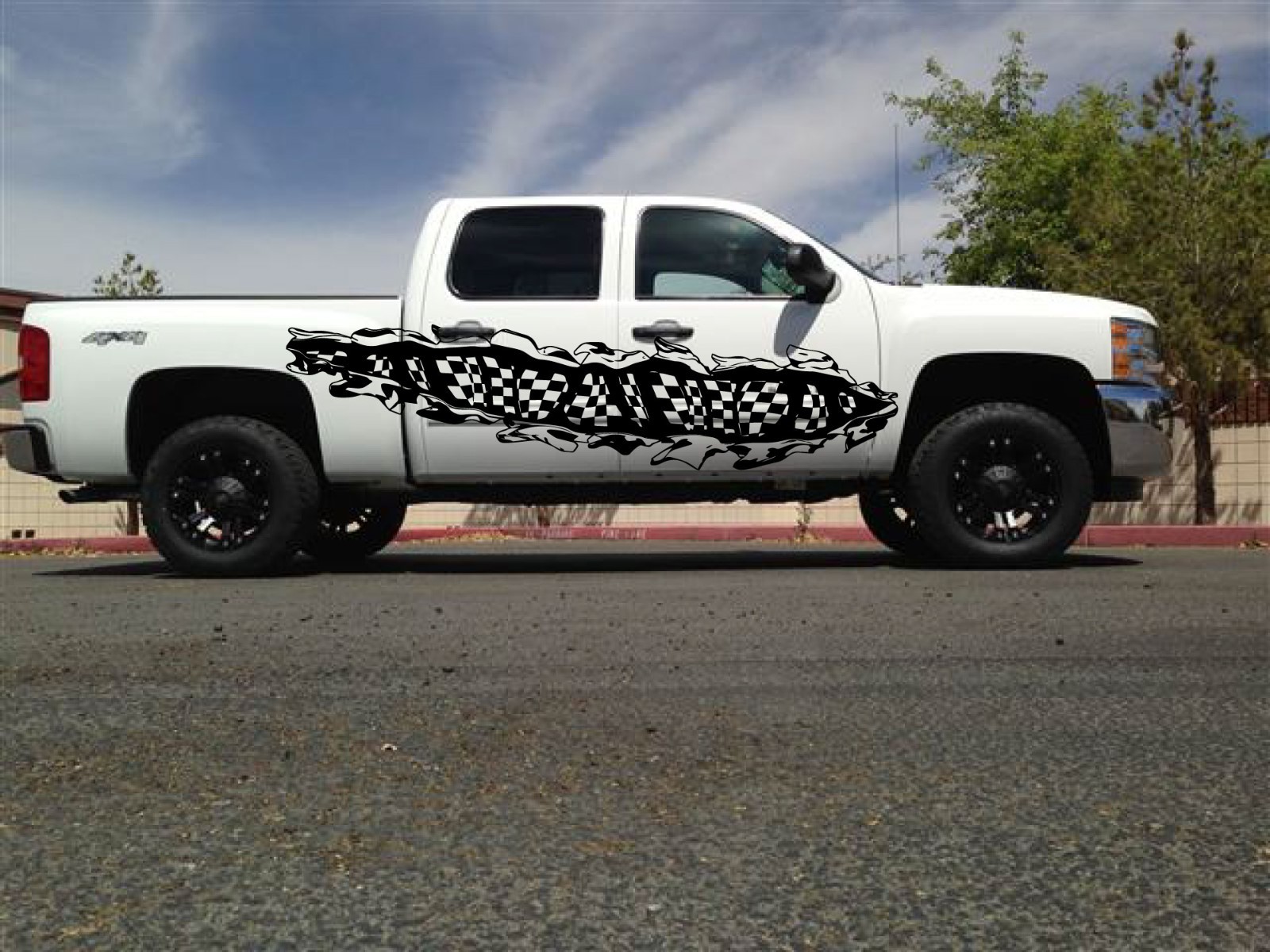 Checkered Flag Race Slash Torn Grunge Rip Vinyl Decal Graphic Vehicle ...