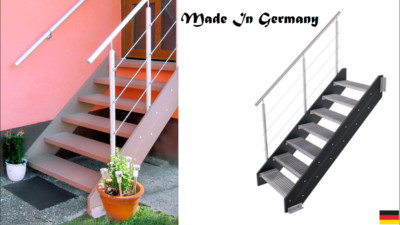 Outdoor Garden Staircase Stairs Kit Weather Resistant Recycled Plastic ...
