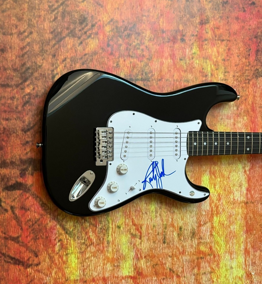 GFA Zebra Band Rock Star RANDY JACKSON Signed Electric Guitar COA | eBay UK