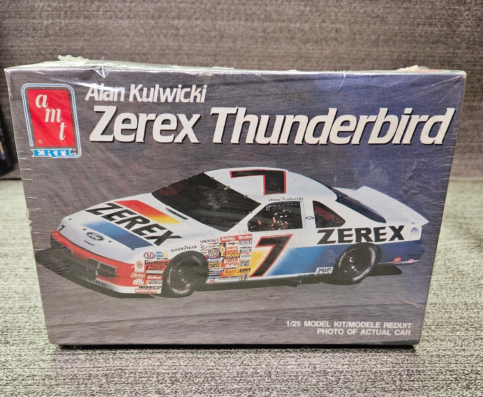 AMT Ertl Alan Kulwicki Zerex Ford T-bird Model Car Racing Collectible 1 ...