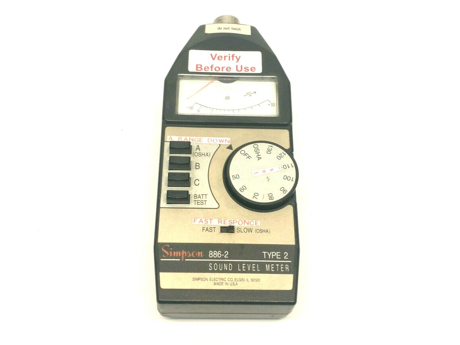 Simpson Sound Level Meter Model 886 Type 2 for sale online | eBay