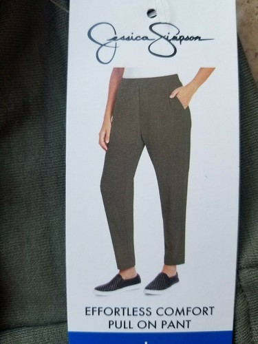Womens Jessica Simpson Carcie Pants 27" Inseam Effortless Pull On Green ...