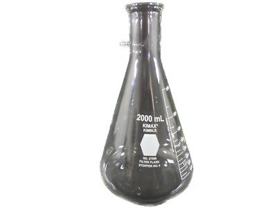KIMBLE KIMAX 2000mL Graduated Filtering Flask W Sidearm Tubulation ...