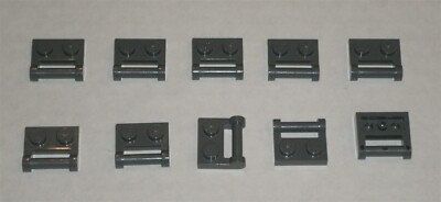 LEGO NEW 1x2 Dark Stone Grey Plate Handle on Side (10x) 6146321 Brick ...