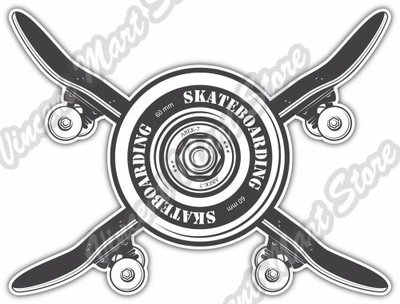 Skateboard Deck Skateboarding Extreme Car Bumper Window Vinyl Sticker ...