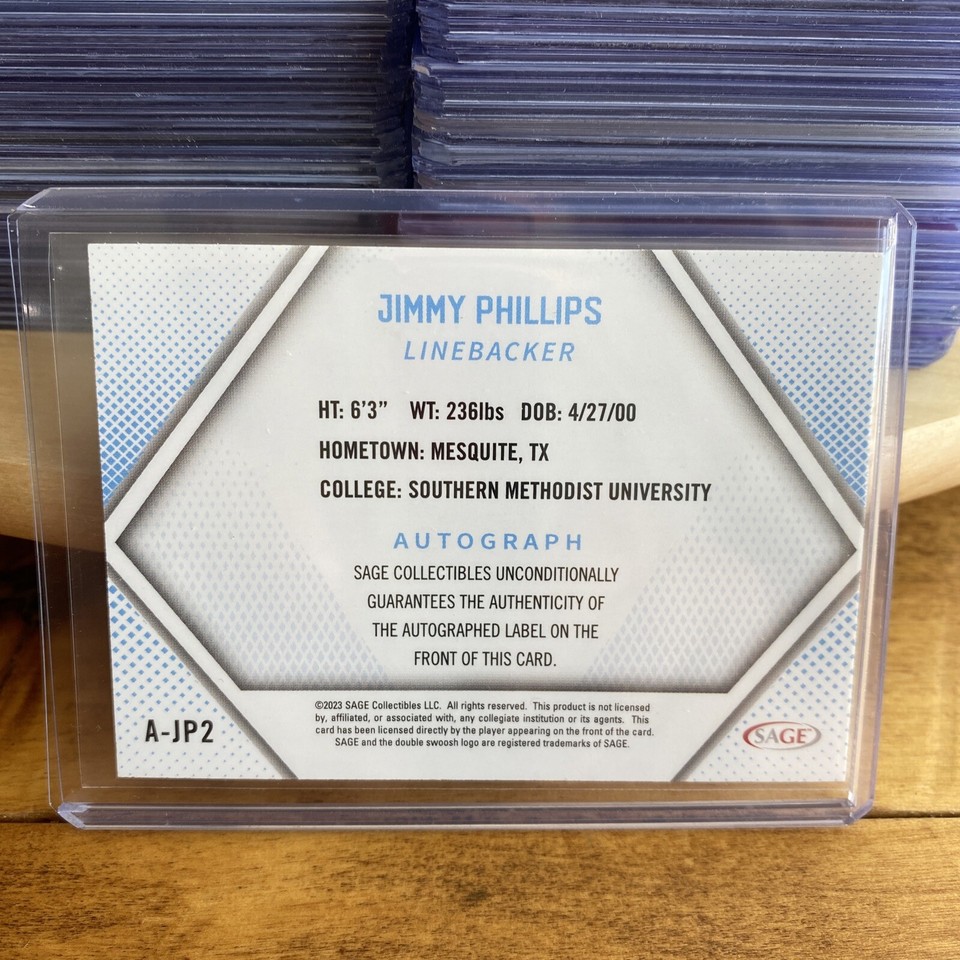 2023 SAGE High Series Auto Red Jimmy Phillips Jr Jimmy Phillips #A-JP2 ...