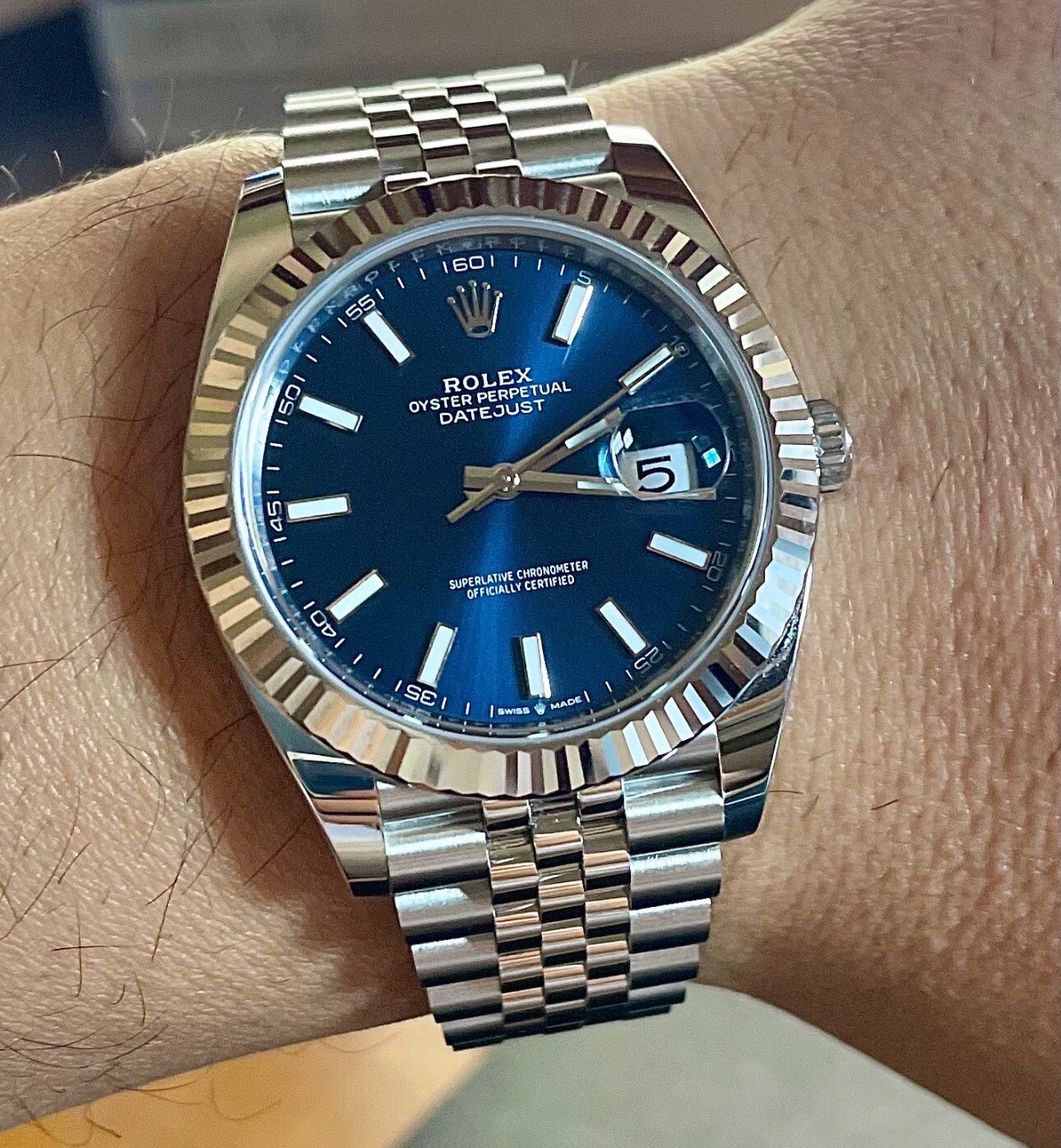 Rolex Datejust 41 126334 Blue Dial Jubilee Band, Box & Papers Preloved ...