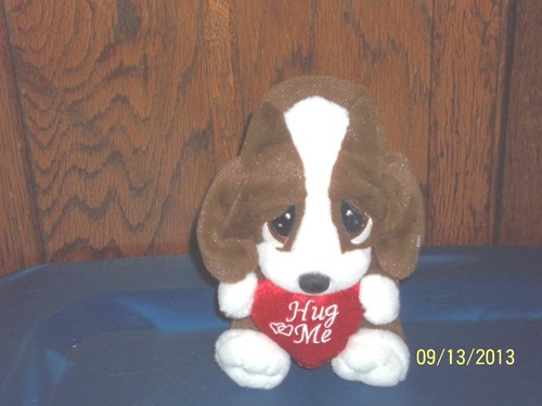 DANDEE SAD SAM & HONEY BASSET HOUND HUG ME PLUSH PUPPY DOG WITH HEART ...