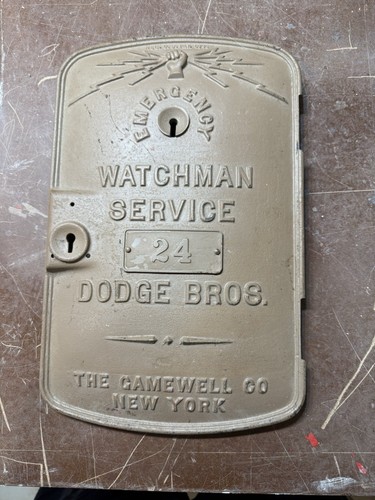 Fire call box Dodge Brothers, emergency alarm system the gamewell ...