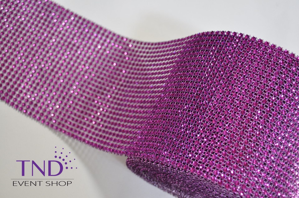 DIAMOND MESH WRAP ROLL CRYSTAL RHINESTONE SPARKLE BLING RIBBON/WEDDING ...