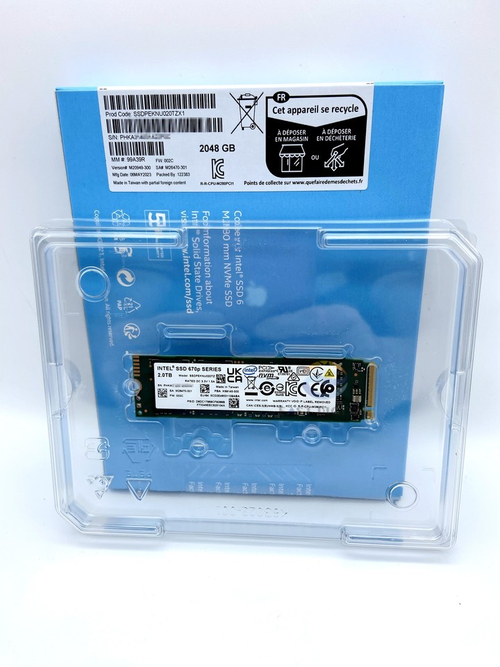 Intel SSD 670p Series 2.0TB M.2 2280 PCI-Express SSDPEKNU020TZ Solid ...