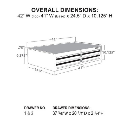 41-Inch 2-Drawer Intermediate Tool Chest | eBay