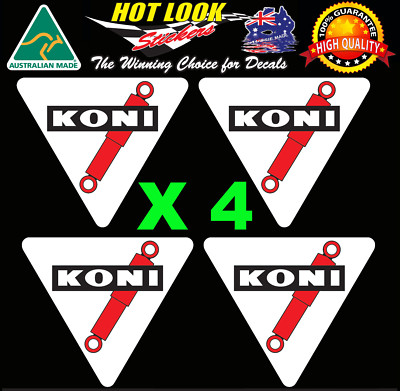 KONI SHOCKS Decals x4 25mm Suit Motor Bike Motor Cycle Motocross Racing ...
