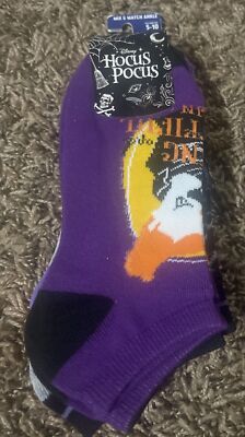 Disney Hocus Pocus Crew Socks 5 Pairs Halloween Broom Squad Socks | eBay