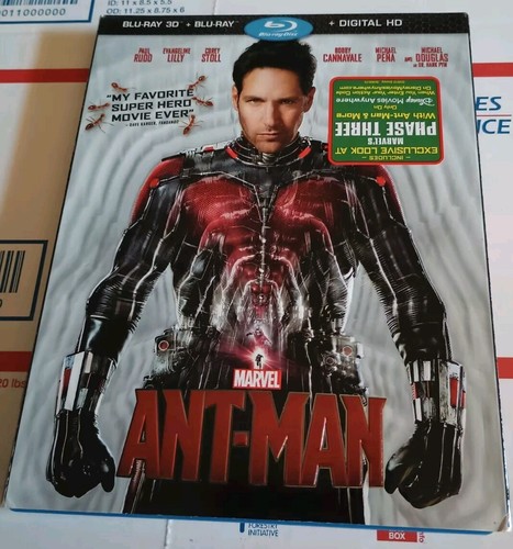 Ant-Man 3D(Blu-ray Disc, 2015,2-Disc with Blue case & Slipcover 3D ...