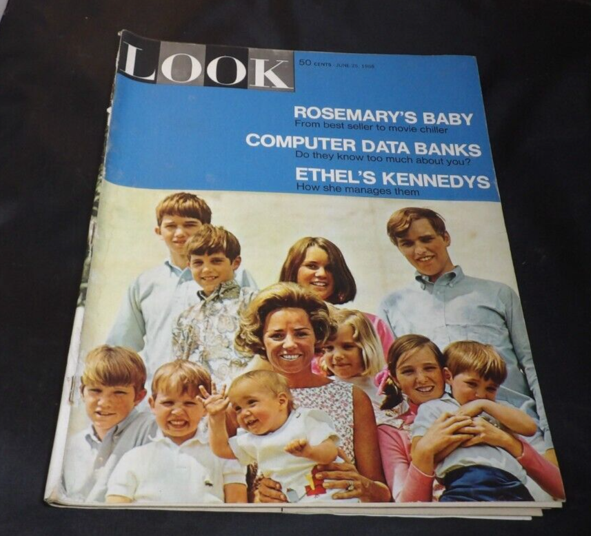 LOOK June 25 1968 6/68 MIA FARROW Rosemary's Baby ETHYL KENNEDY NORMAN ...