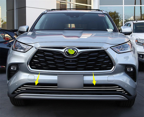 For Toyota Highlander 21-2022 Chrome Steel Front Bumper Lower Grille ...