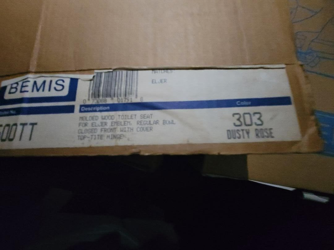 Vintage Bemis Regular Bowl Toilet Seat - New In Box - NOS - Dusty Rose ...