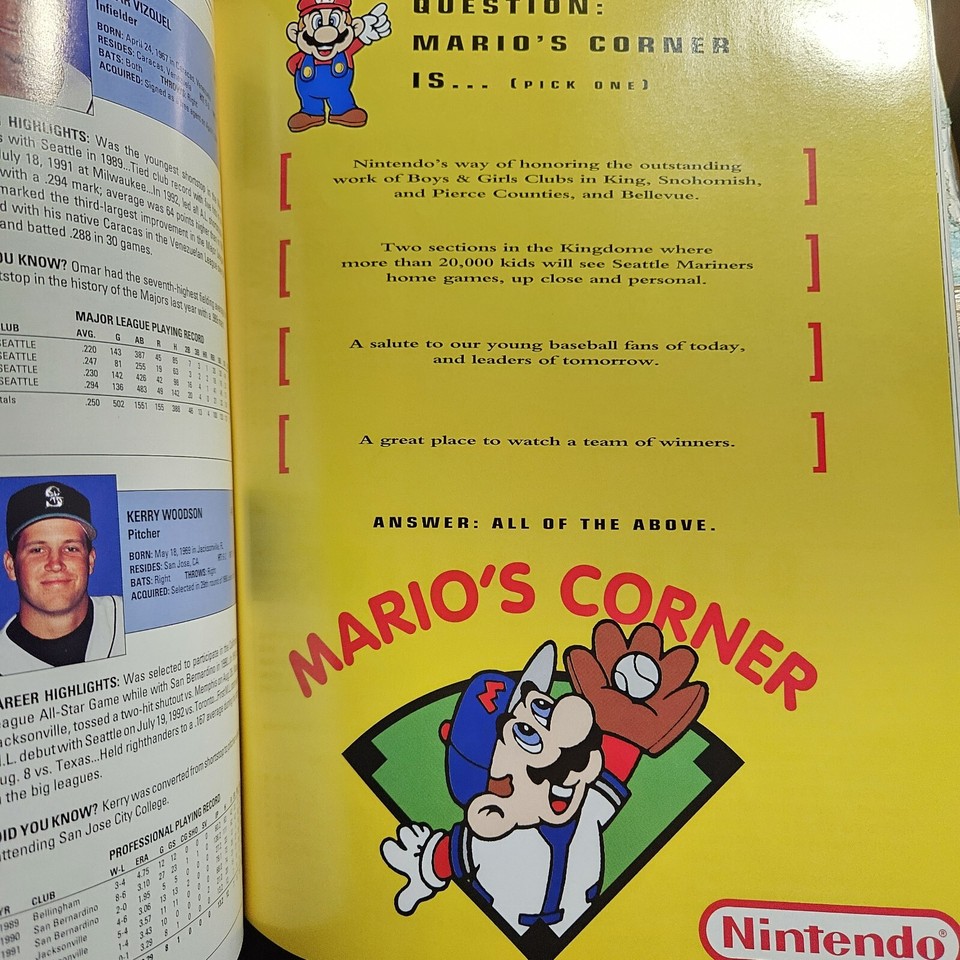 1993 Seattle Mariners Magazine Randy Johnson The Big Unit Volume 4 ...