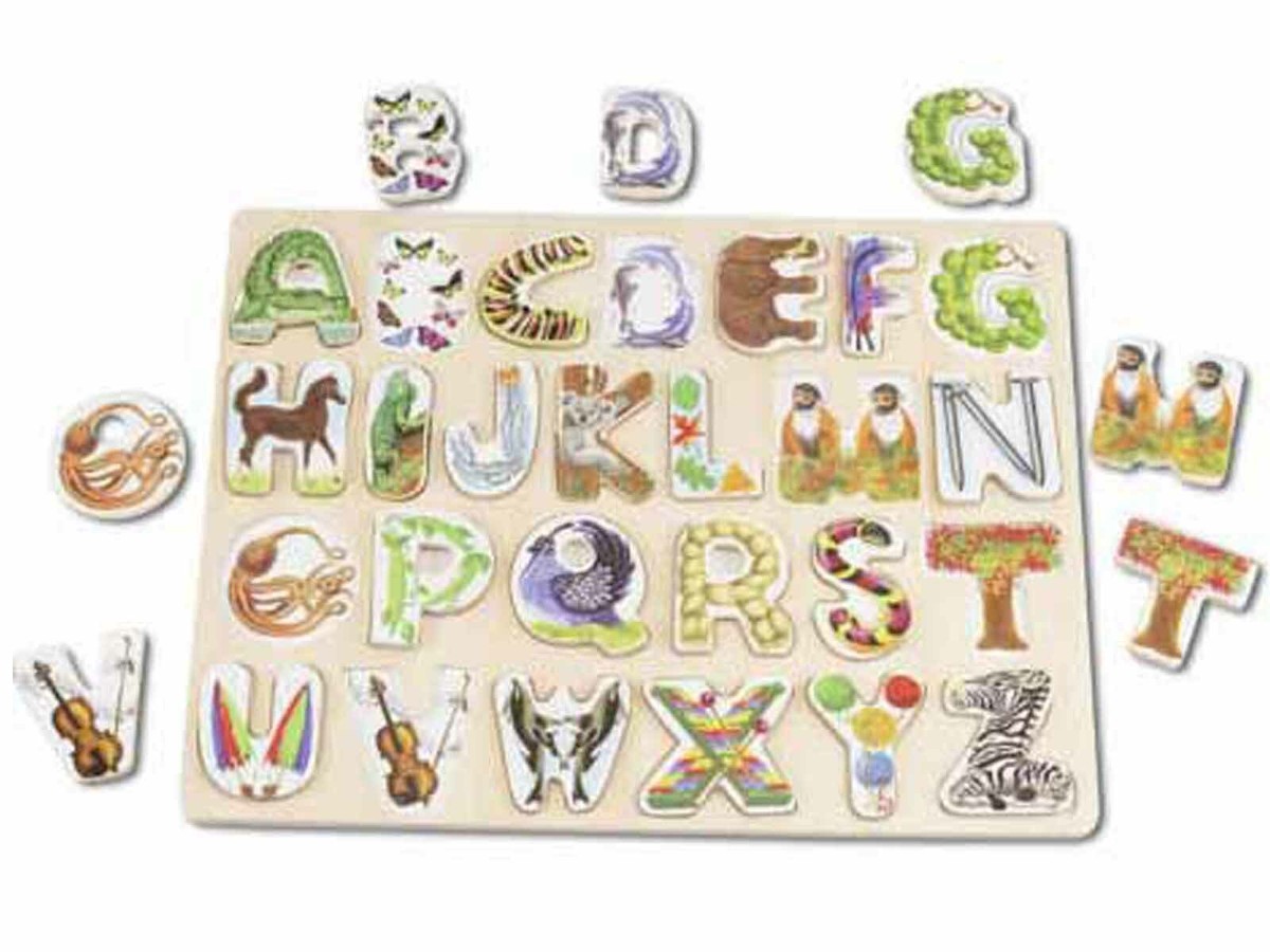 Animal Alphabet Puzzle Melissa And Doug Wooden Alphabet Puzzles