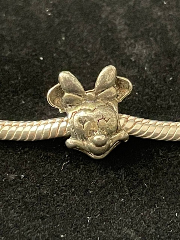 Pandora Charm Disney Polished Minnie Mouse Head Bow Genuine ALE 925 ...