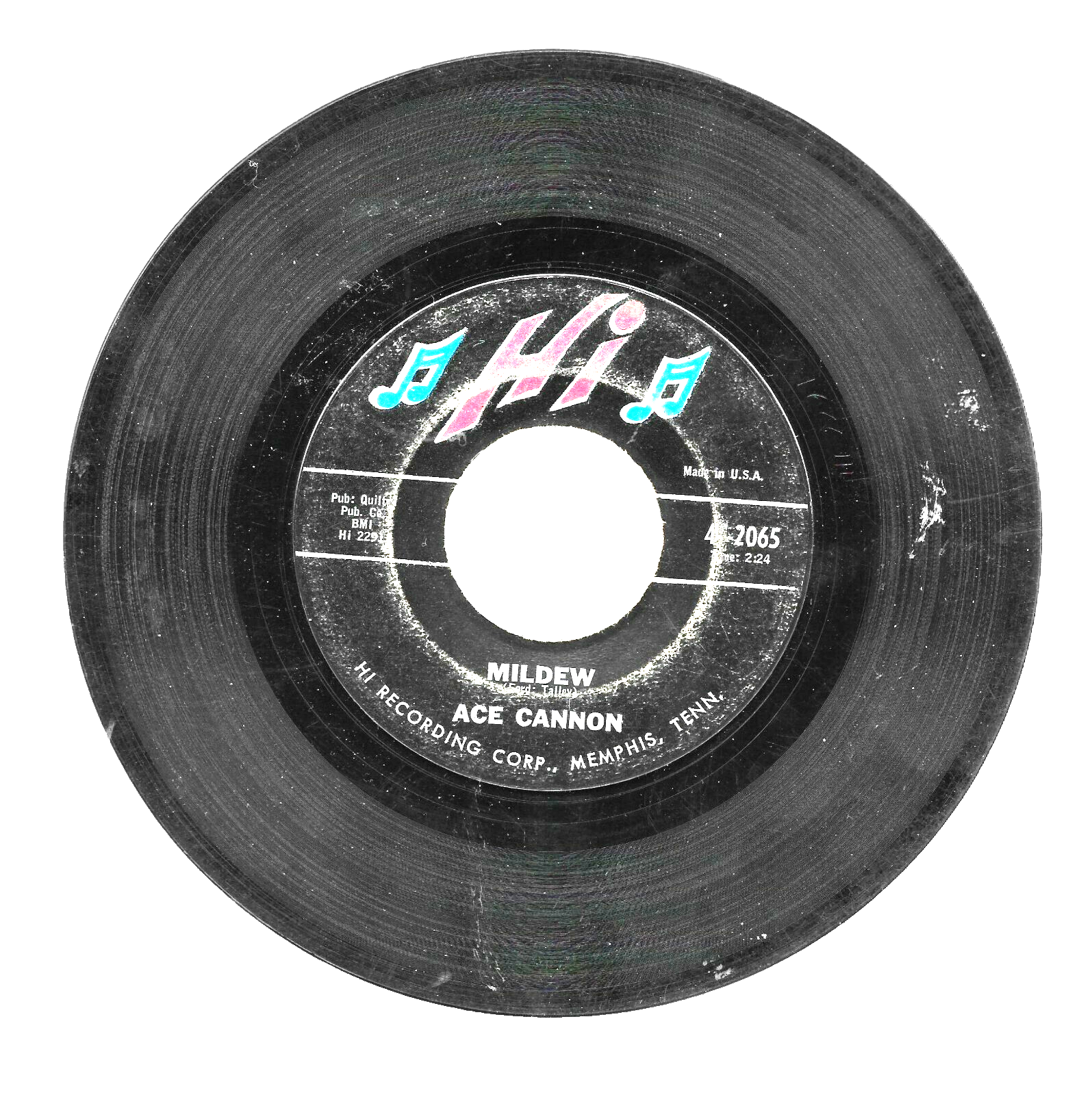 Ace Cannon Cottonfields Mildew 45 RPM Hi Recording Co Vinyl 7 Inch ...