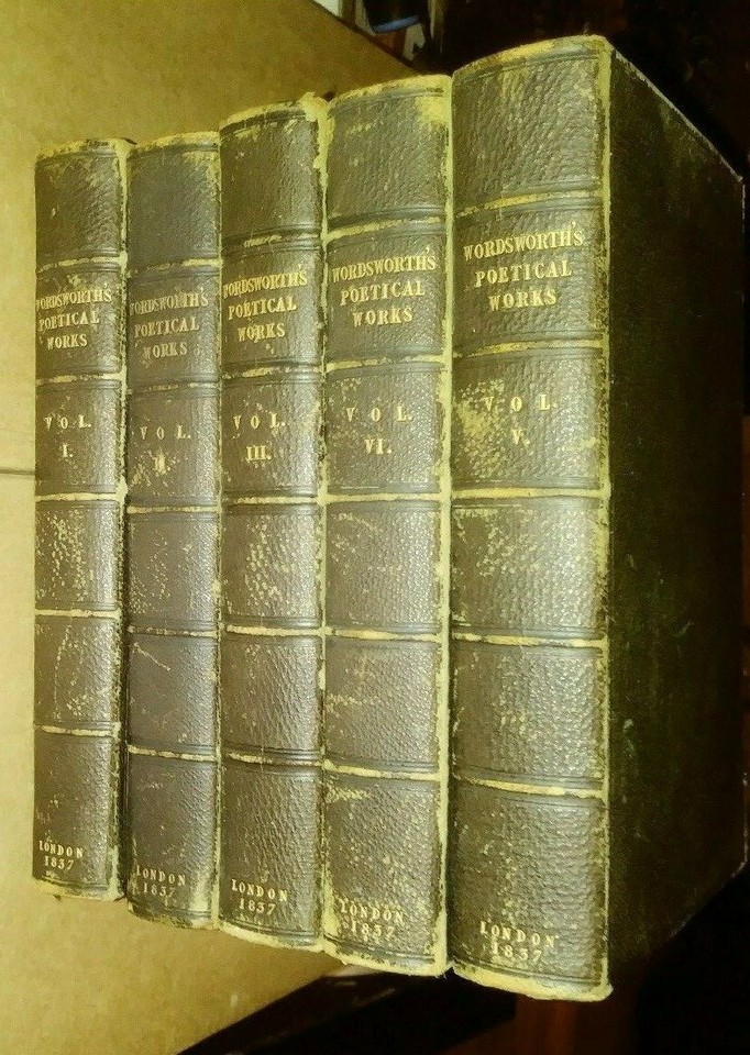 Wordsworth's Poetical Works. 1837 5 volumes Edward Moxon new edition | eBay