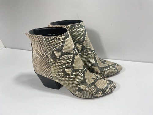 Dolce Vita Womens Leather Snake Skin Ankle Boots Size 6.5 Western Style ...
