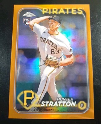 Hunter Stratton 2024 Topps Chrome Update RC Orange 21/25 Pittsburgh ...