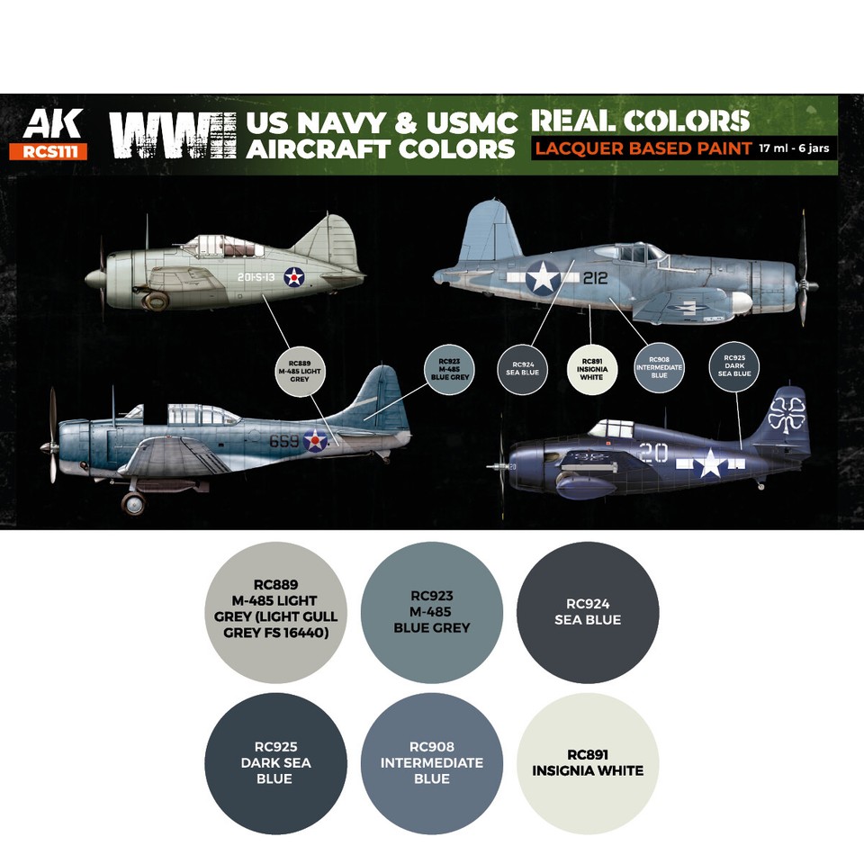 AK Interactive: WWII US Navy & USMC Aircraft Colors - RCS111 | eBay