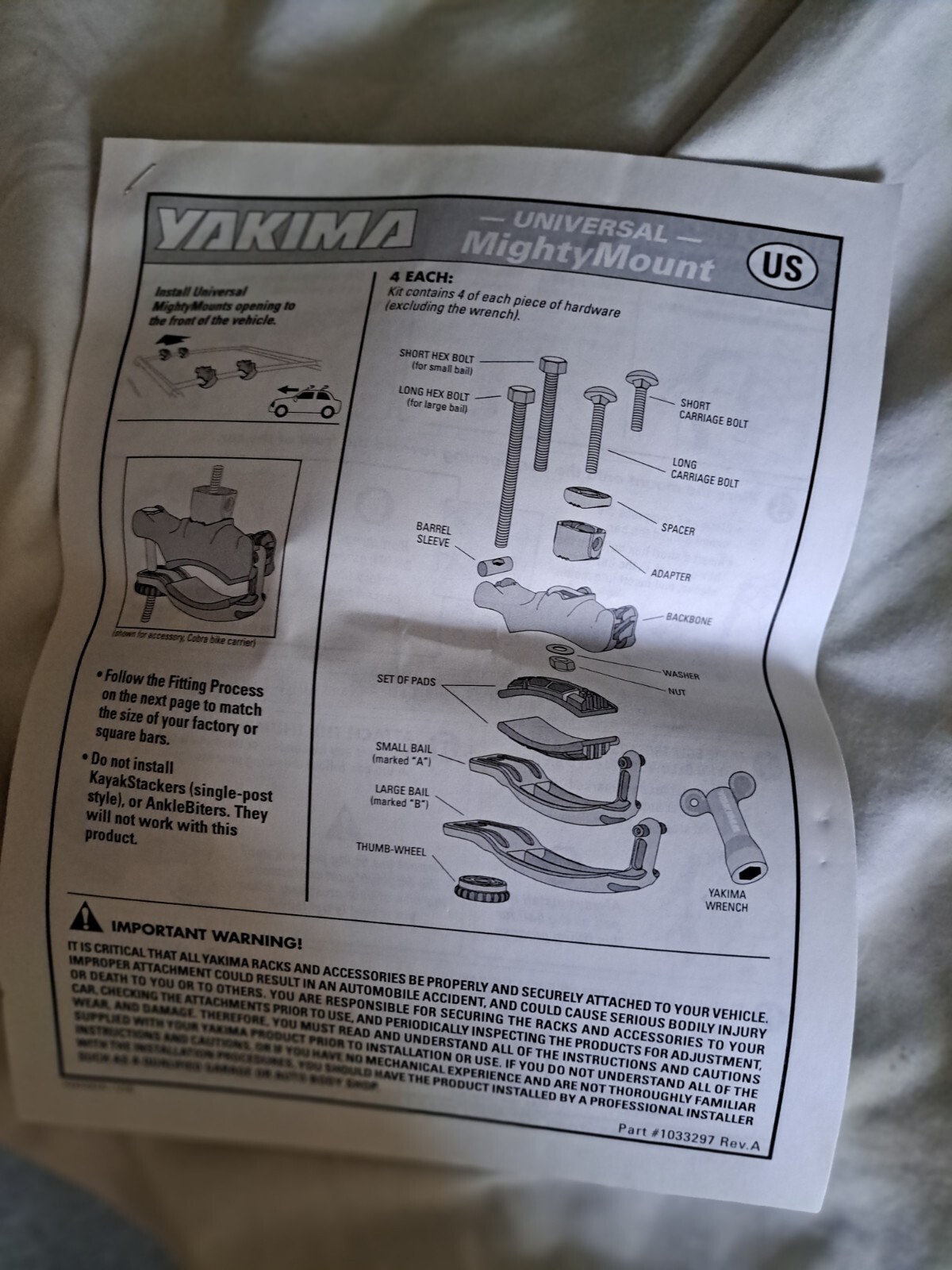 Yakima Mighty Mount 9v Roof Rack Mounts Set of 4 for sale online | eBay