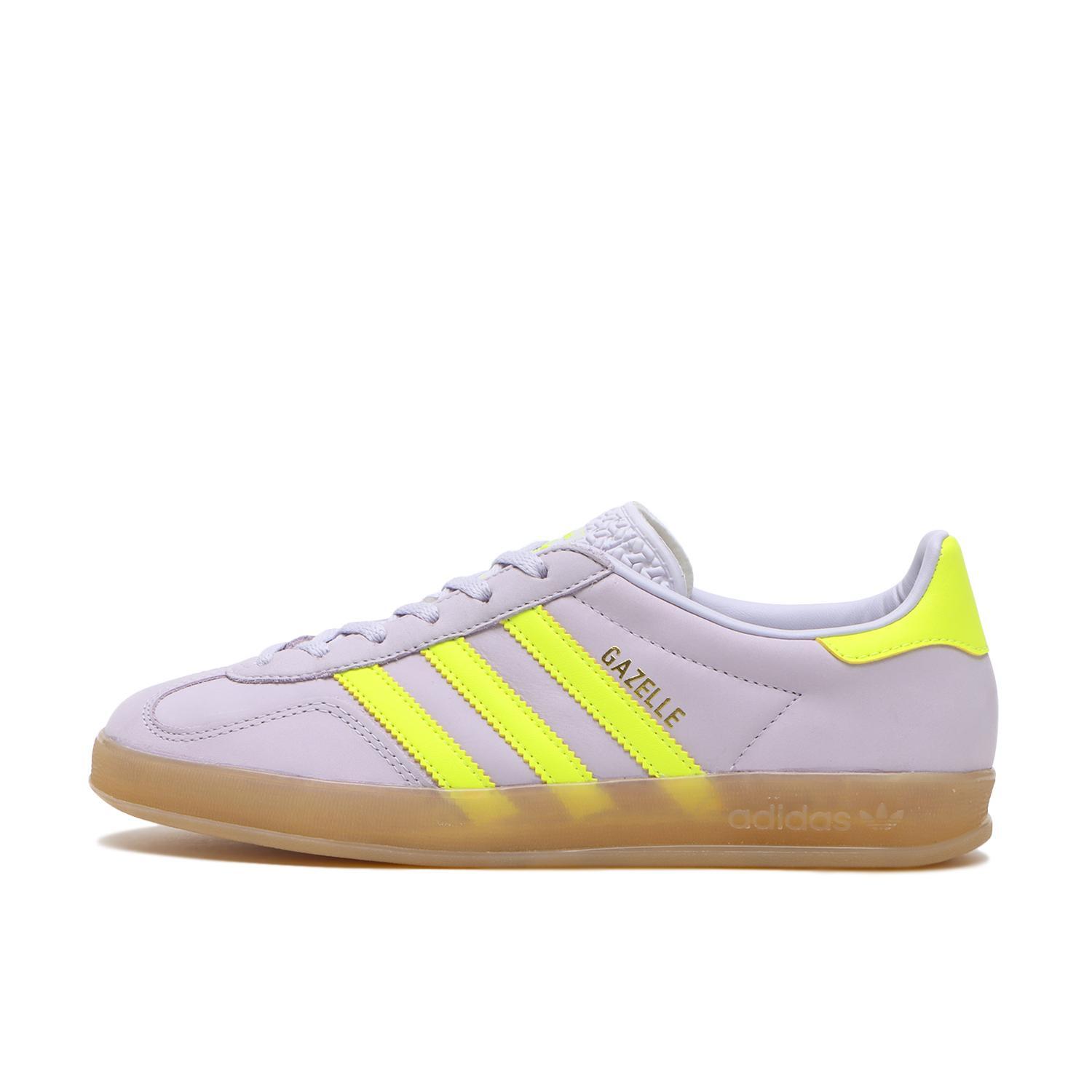 adidas Originals Women's GAZELLE INDOOR IH5492 Silver Dawn Solar Yellow ...