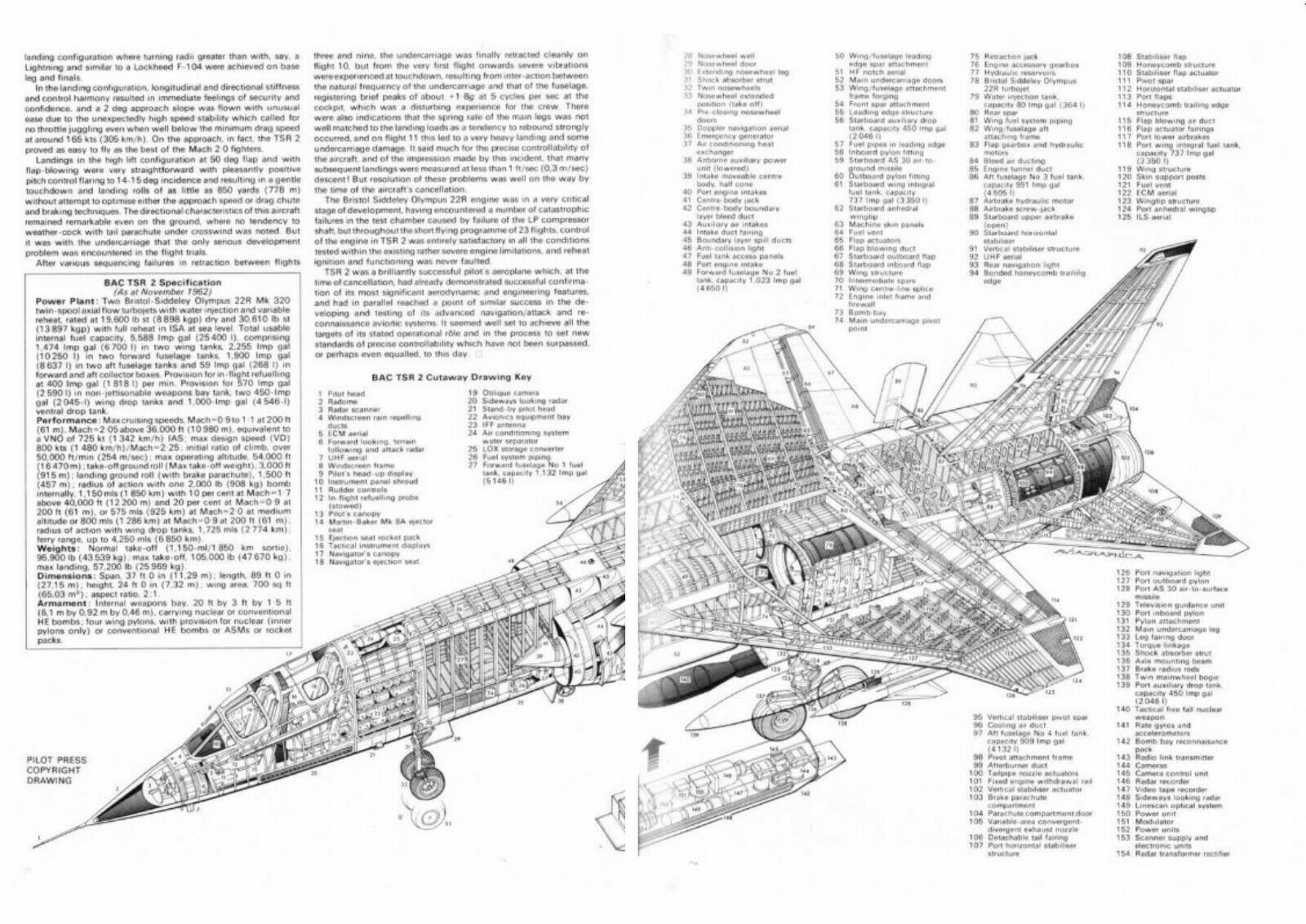 BAC TSR-2 & AVRO ARROW CF-105: CREW MANUALS+AVRO MAG #1 & INFO PACK ...