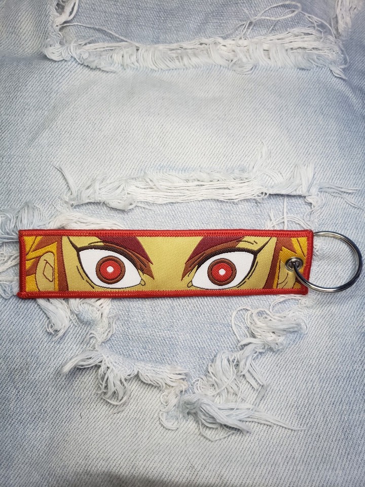 Demon Slayer Anime Flame Hashira Kyojuro Rengoku Key Jet Tag Keychain ...
