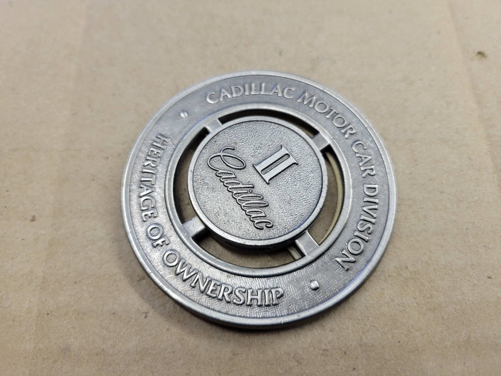 Cadillac OEM Heritage of Ownership II Pewter Emblem Badge Nameplate ...