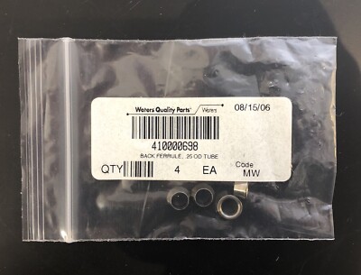Waters, Back Ferrule, .25 OD Tube (P/N 410000698) *NEW SEALED* | eBay